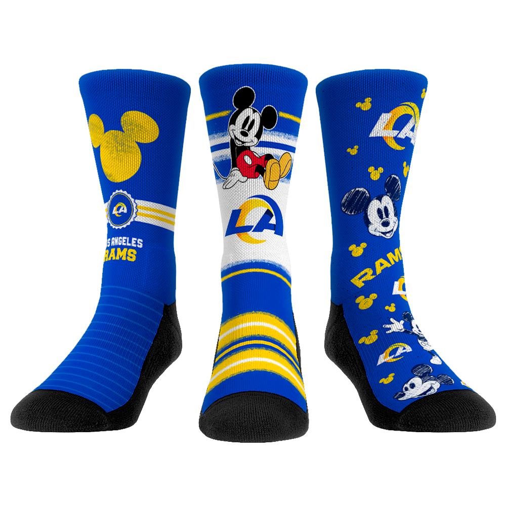 Los Angeles Rams Socks - Disney Sit Stripe - NFL Socks - Rock 'Em Socks