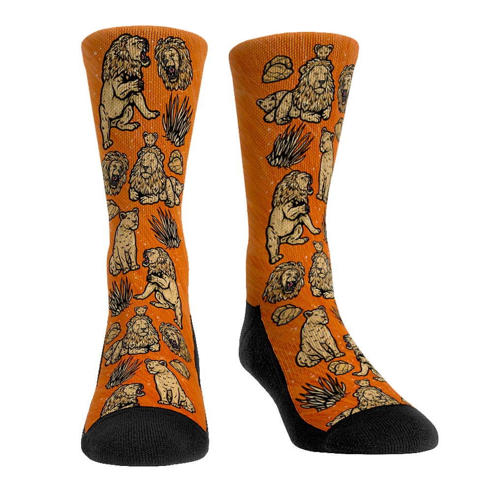Lions Socks - Lions All-Over - Animals Collection - Rock 'Em Socks