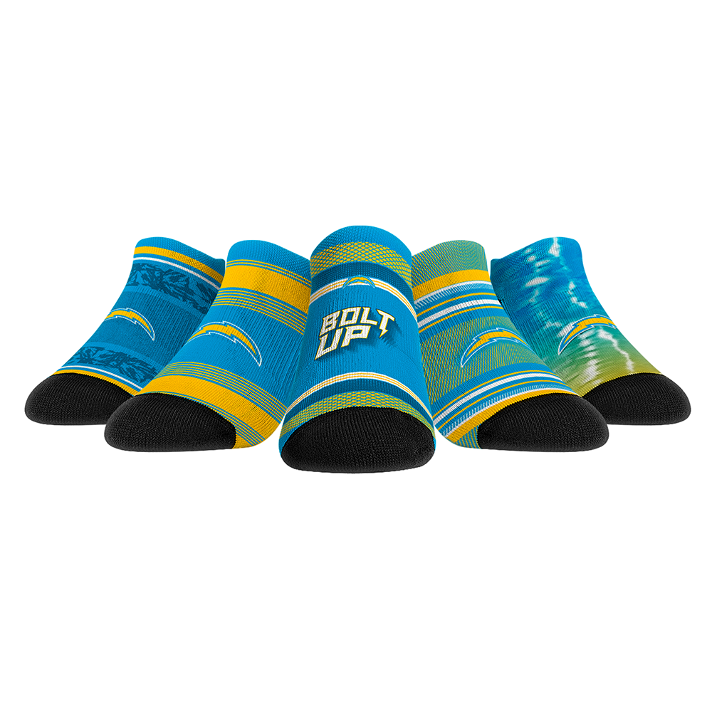 Los Angeles Chargers Socks - Low Cut 5-Pack - NFL Socks - Rock 'Em Socks