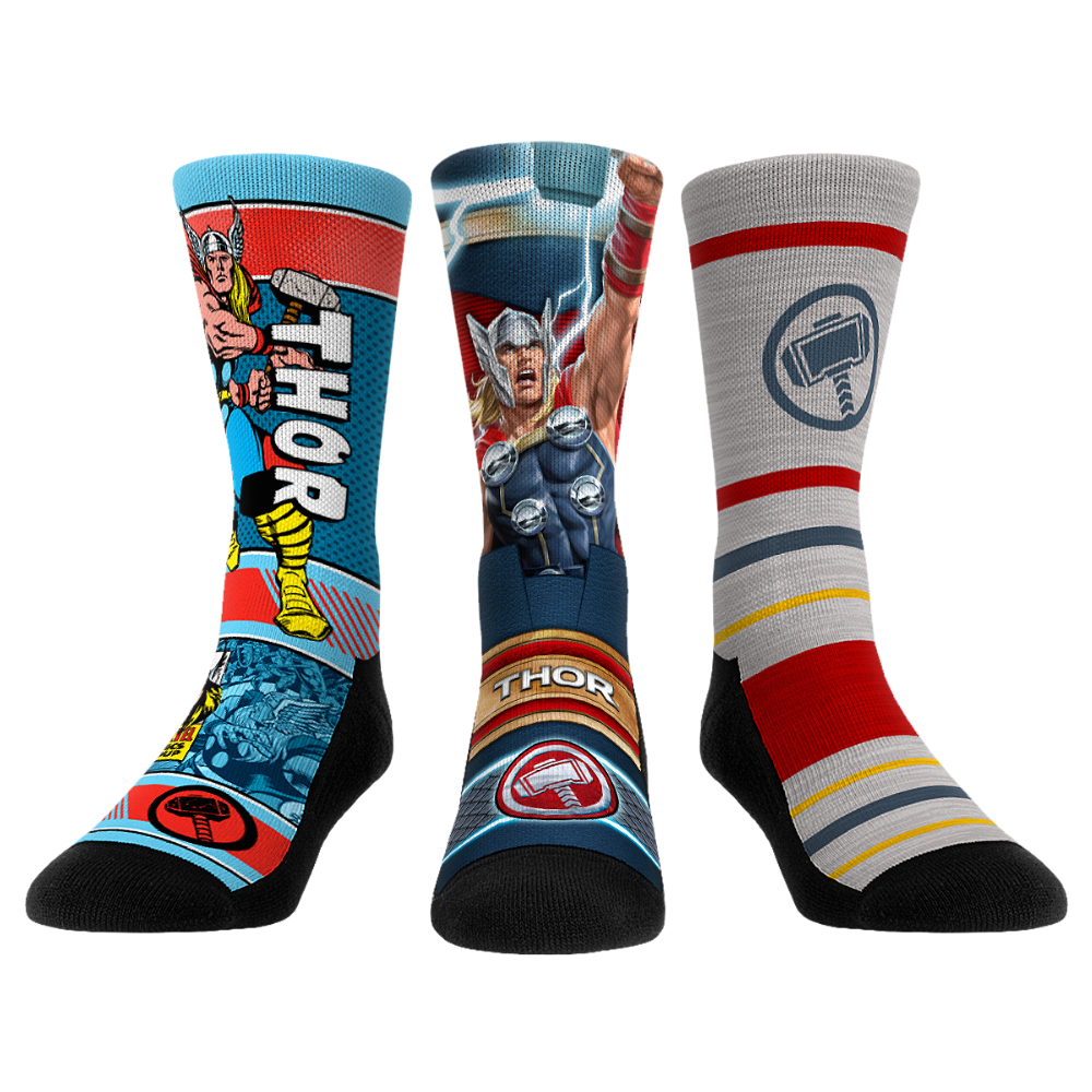 Thor - Rock 'Em Socks - Marvel Socks - 3-Pack