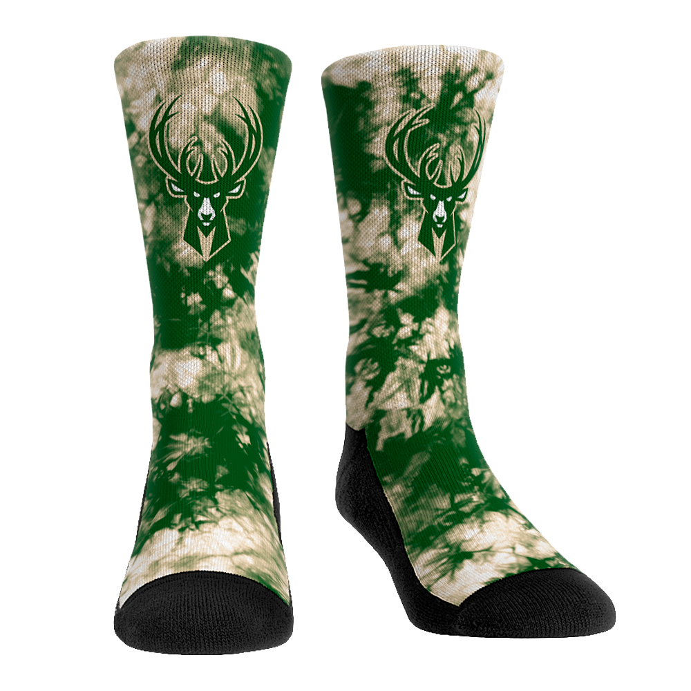 Milwaukee Bucks Socks - Team Tie Dye Socks - NBA Socks - Rock 'Em Socks