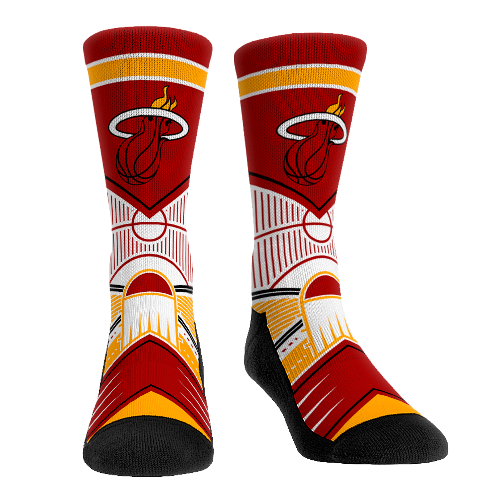 Miami Heat Socks - Full Court Press Socks - NBA Socks - Rock 'Em Socks