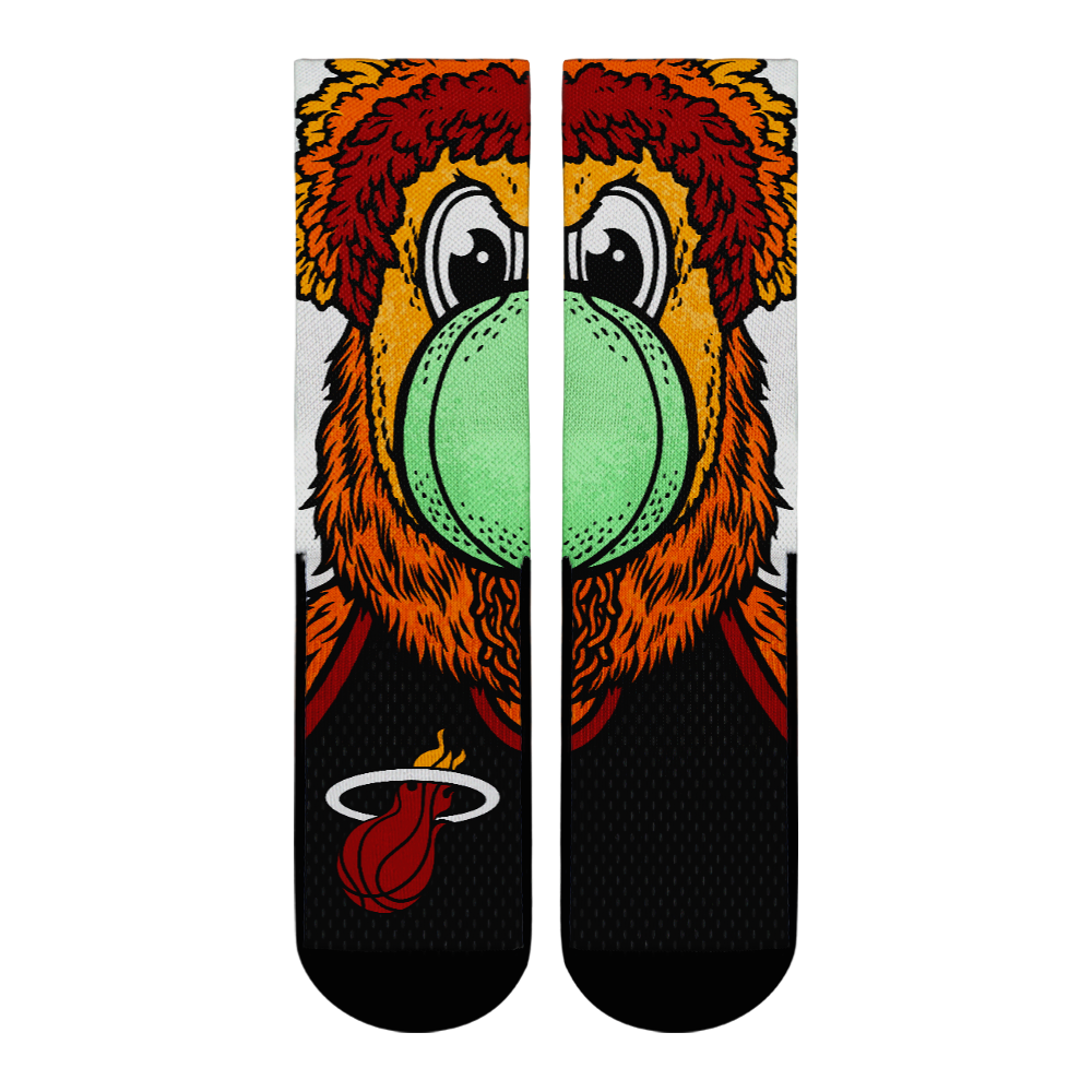 Miami Heat Socks - Split Face Mascot Socks - NBA Socks - Rock 'Em Socks