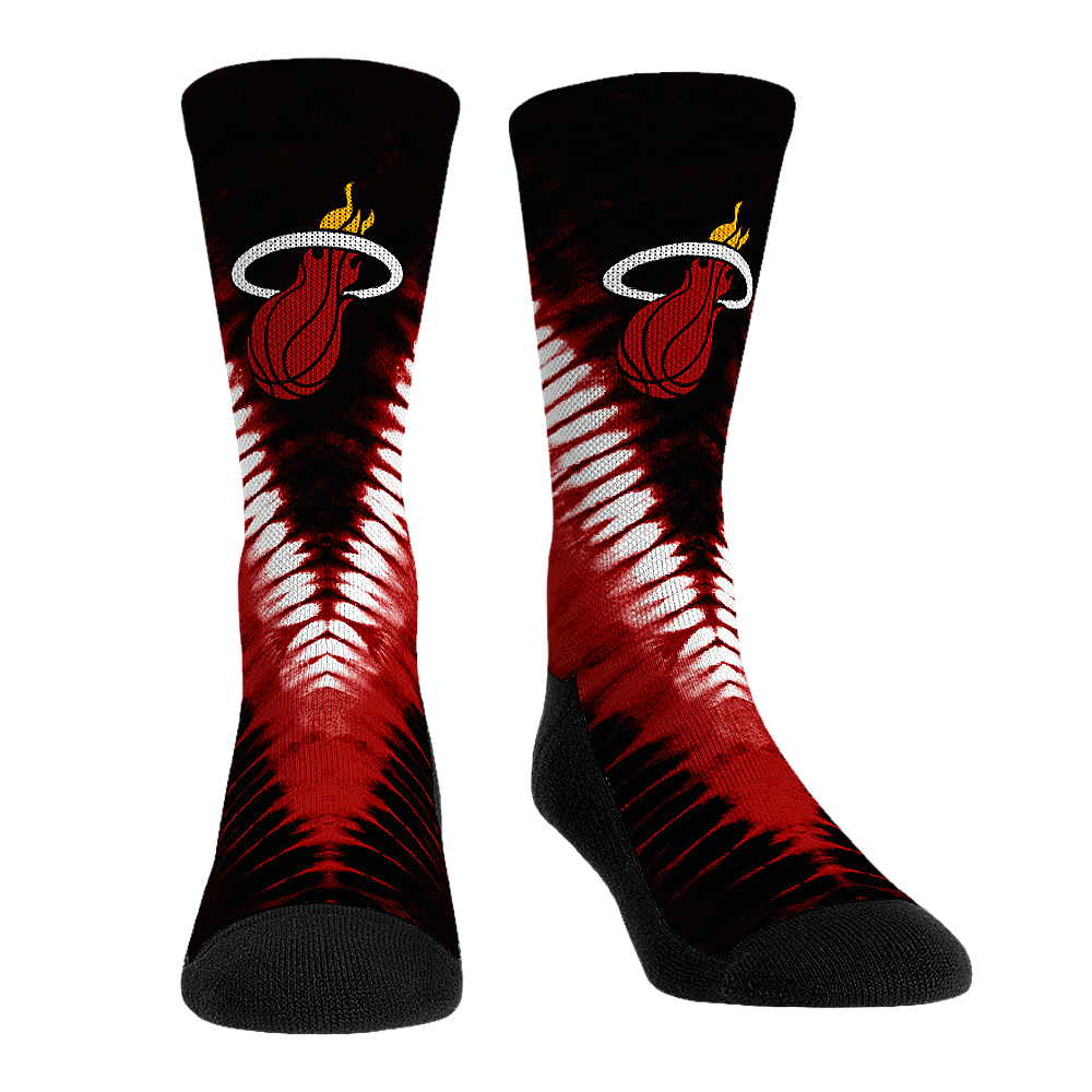 Miami Heat Socks - V Shape Tie Dye - NBA Socks - Rock 'Em Socks