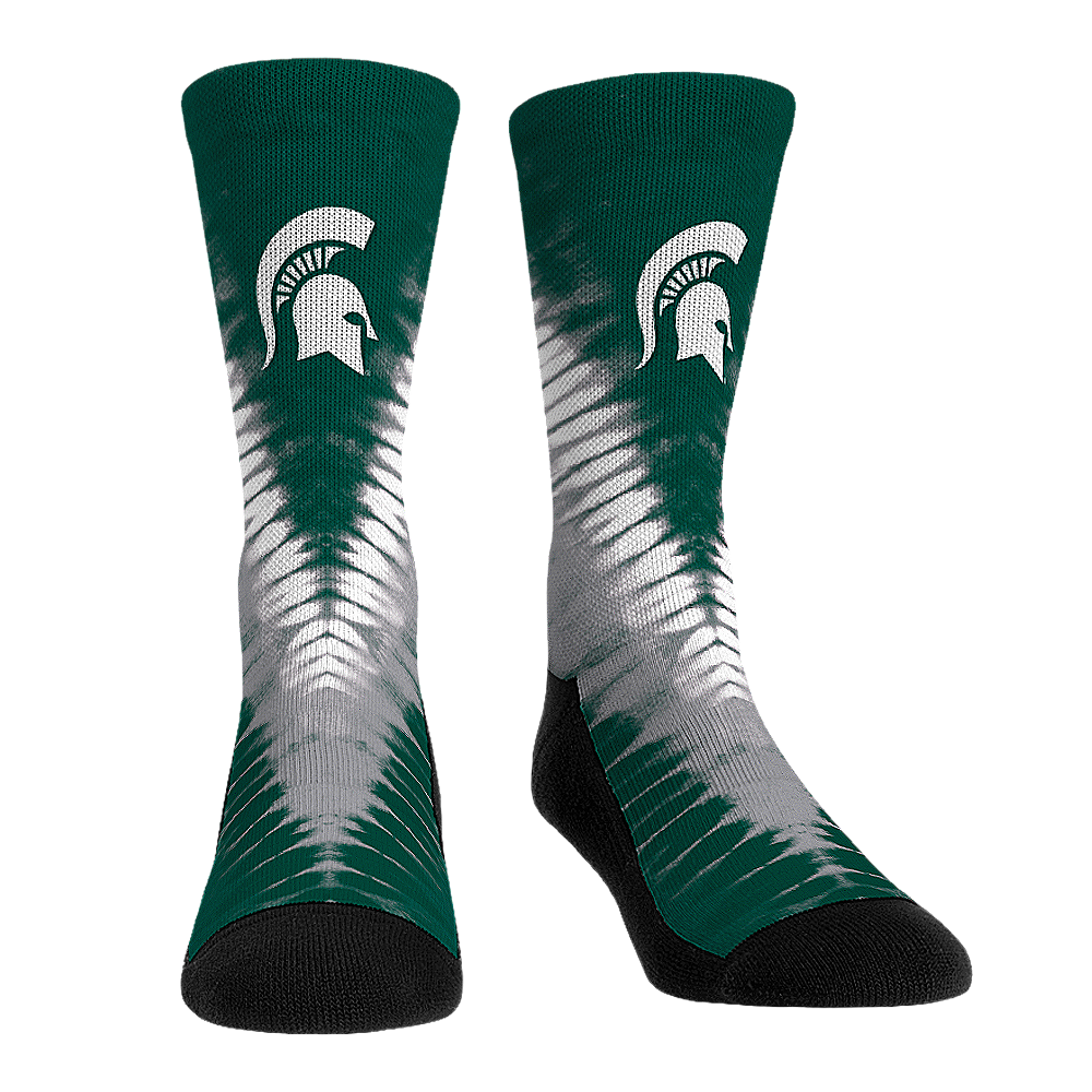Michigan State Spartans Socks - V Shape Tie Dye - Rock 'Em Socks