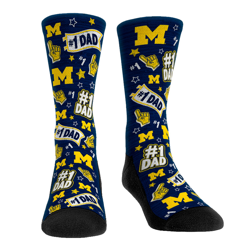 Michigan Wolverines Socks - #1 Dad Socks - Rock 'Em Socks