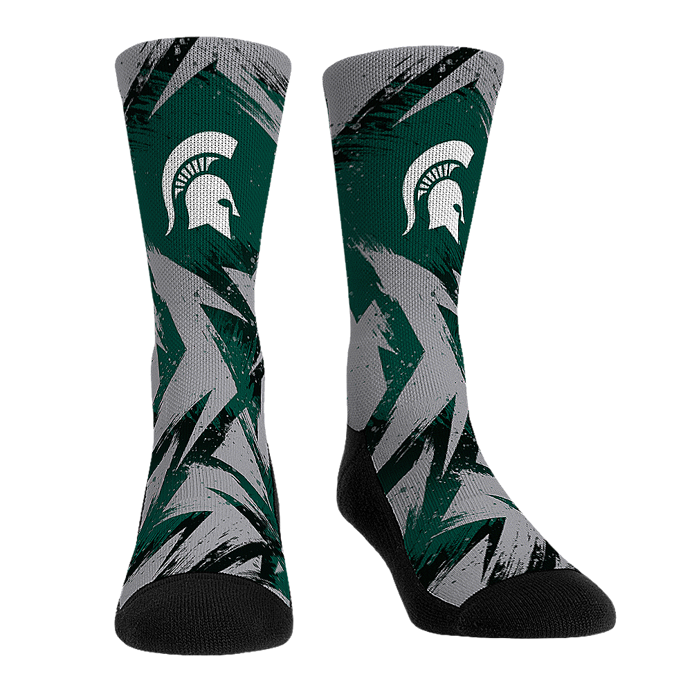 Michigan State Spartans Socks - Game Paint - Rock 'Em Socks