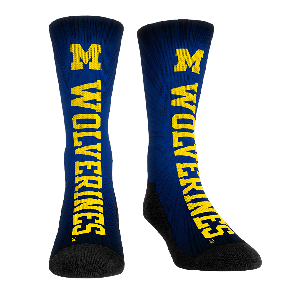 Michigan Wolverines Socks - Pump Up - Rock 'Em Socks