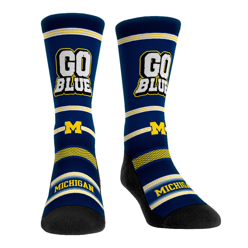 Michigan Wolverines Socks - Go Blue Socks - Rock 'Em Socks