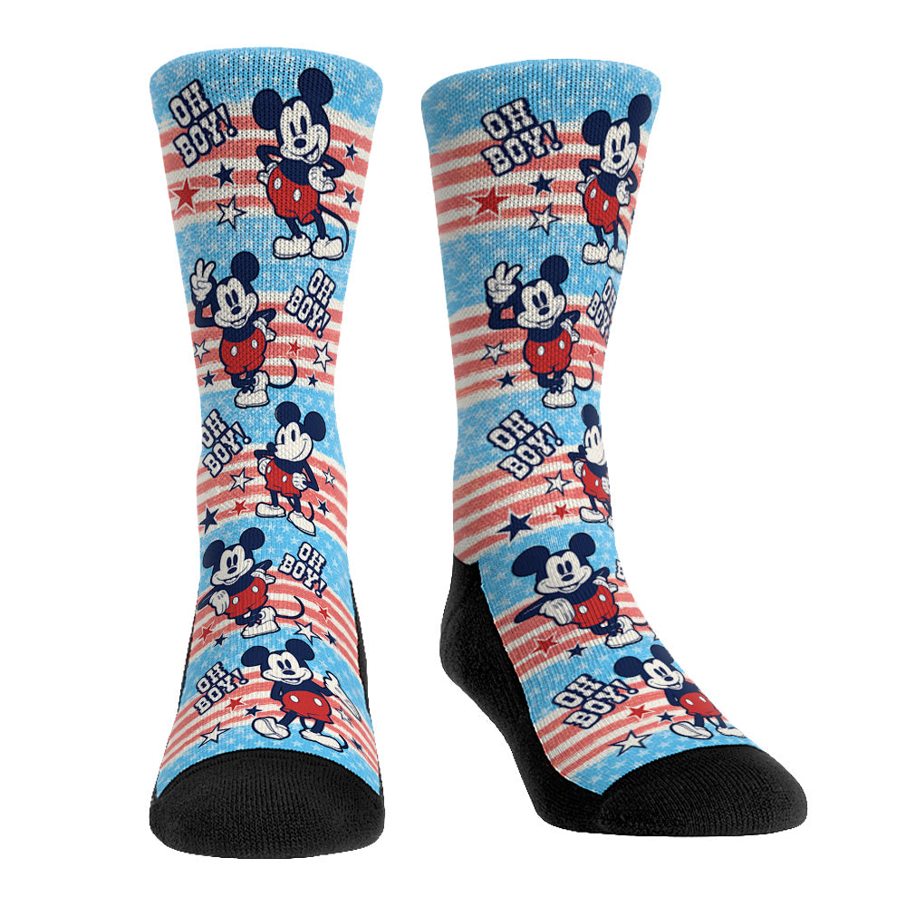 Mickey Mouse Socks - Americana Stripes - Disney Socks - Rock 'Em Socks