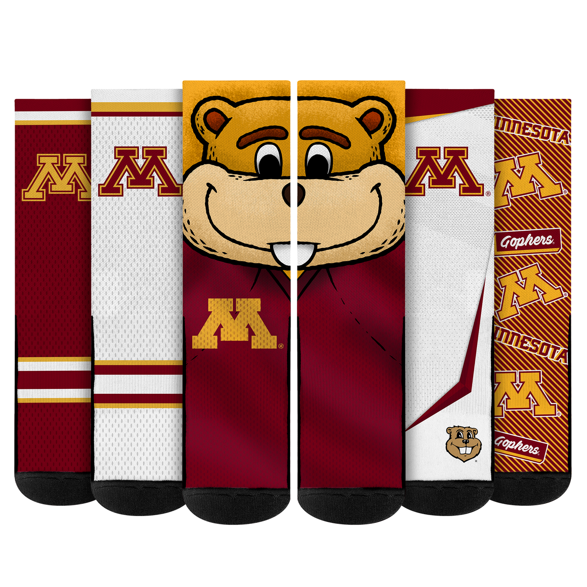 Minnesota Golden Gophers - Super Fan Bundle 5-Pack – Rock 'Em Socks