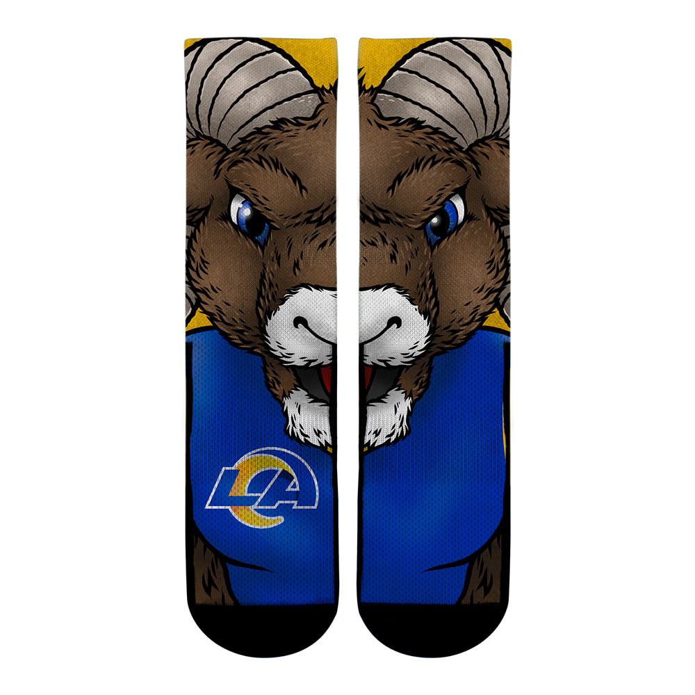 Los Angeles Rams - Split Face Mascot - NFL Socks - Rock 'Em Socks