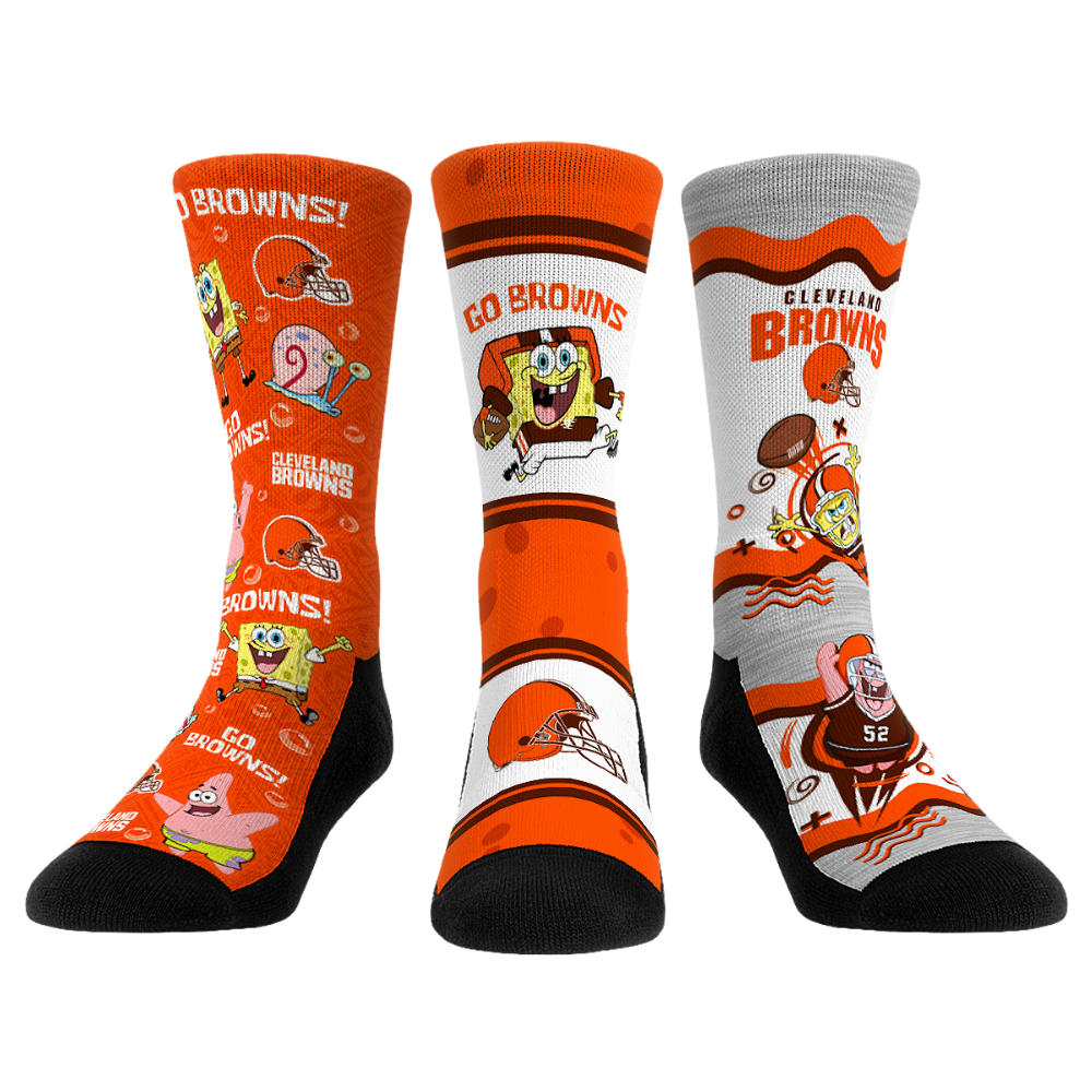 Cleveland Browns - SpongeBob SquarePants Socks - Heather - Rock 'Em Socks