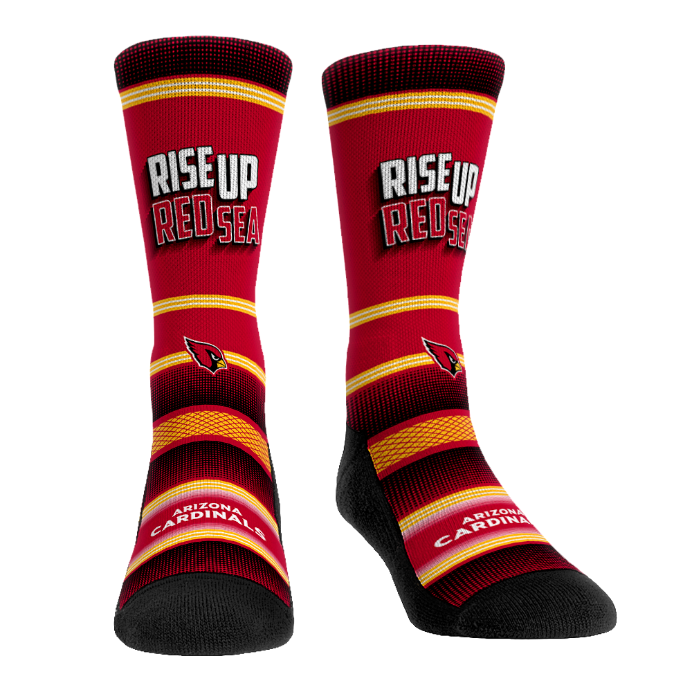 Arizona Cardinals Socks - Rise Up Red Sea - NFL Socks - Rock 'Em Socks