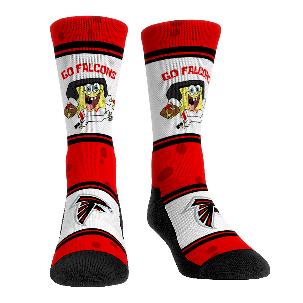 Atlanta Falcons - SpongeBob SquarePants Socks - Team Up - Rock 'Em Socks