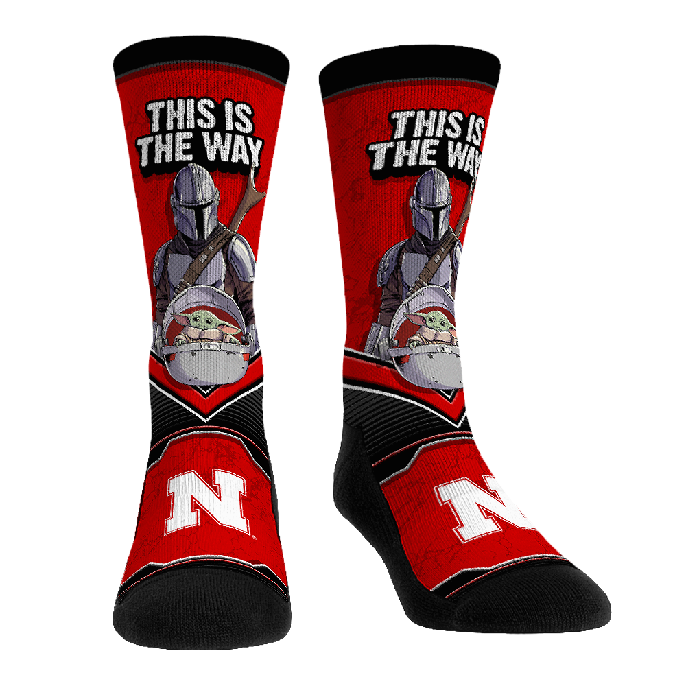 Nebraska Huskers Socks - Star Wars This Is The Way - Rock 'Em Socks