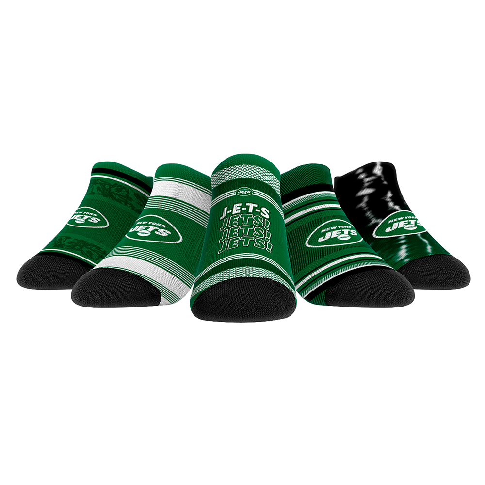 New York Jets Socks - Low Cut 5-Pack - NFL Socks - Rock 'Em Socks
