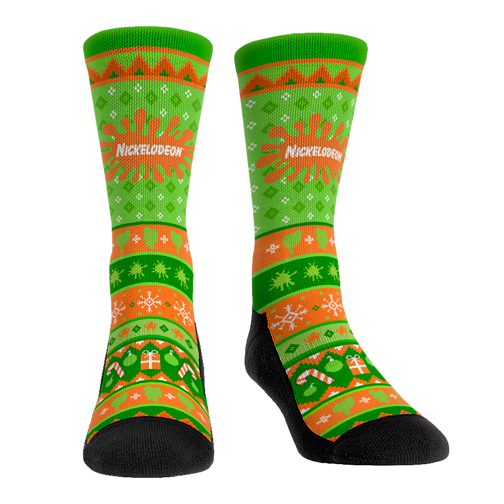 Nickelodeon Socks - Nickelodeon Slime Tacky Sweater Socks - Rock 'Em Socks