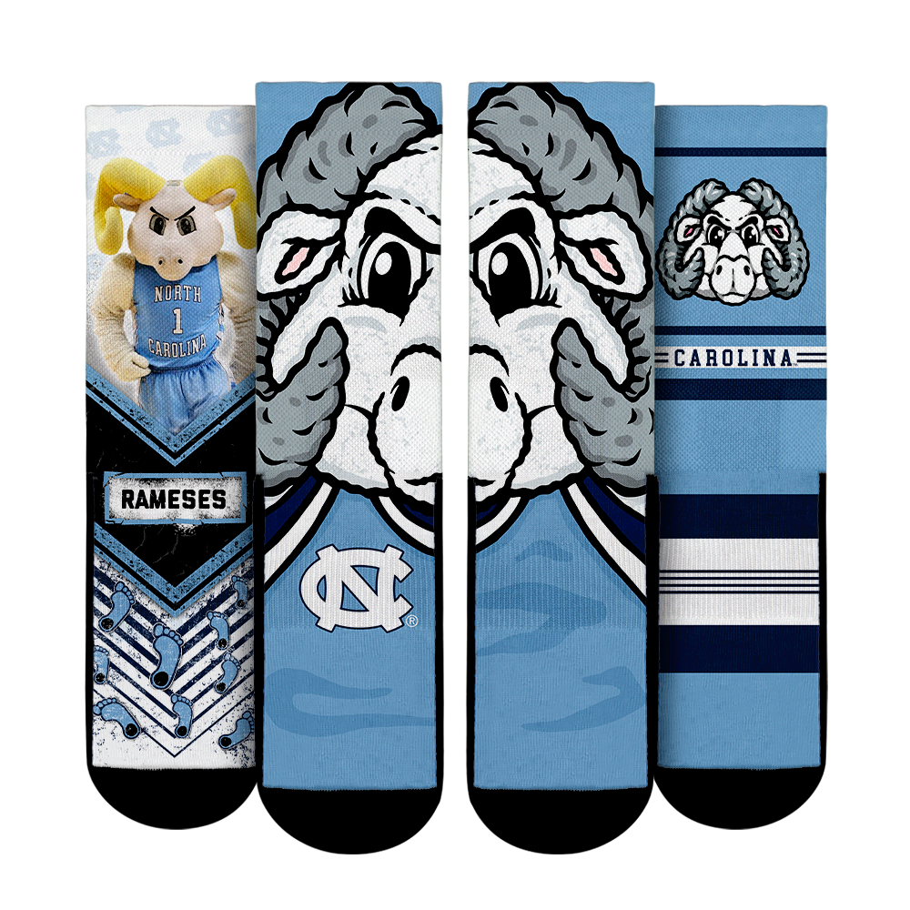 North Carolina Tar Heels Socks - Mascot 3-Pack - Rock 'Em Socks - NCAA