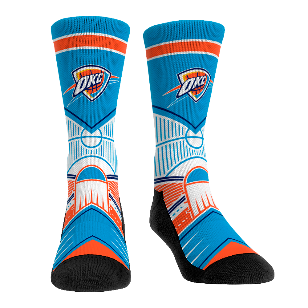 Oklahoma City Thunder Socks - Full Court Press Socks - NBA Socks - Rock ...