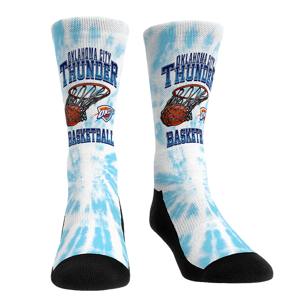 Oklahoma City Thunder Socks - Vintage Hoop - NBA Socks - Rock 'Em Socks