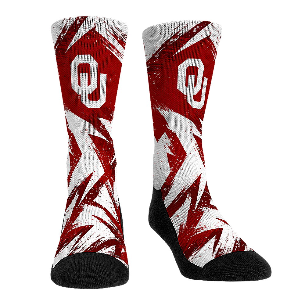 Oklahoma Sooners Socks - Game Paint - Rock 'Em Socks