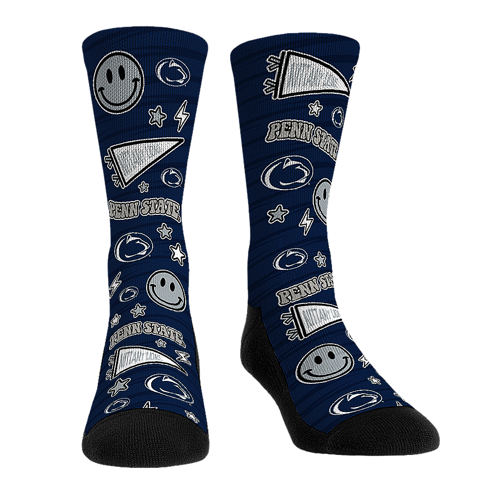 Penn State Nittany Lions Socks - Smiley Stickers - Rock 'Em Socks