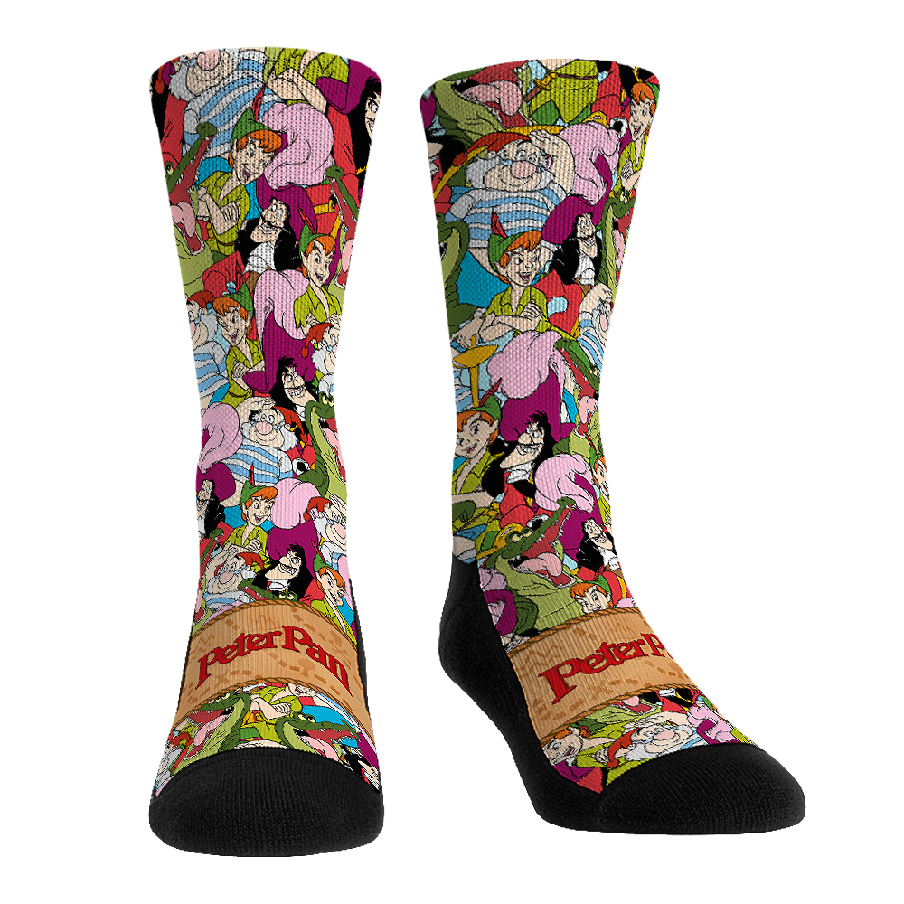 Peter Pan Socks - Stacked Characters - Disney Socks - Rock 'Em Socks