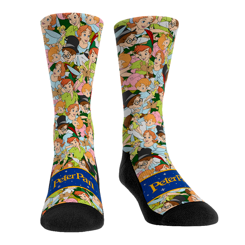 Peter Pan Socks - Stacked Characters - Disney Socks - Rock 'Em Socks