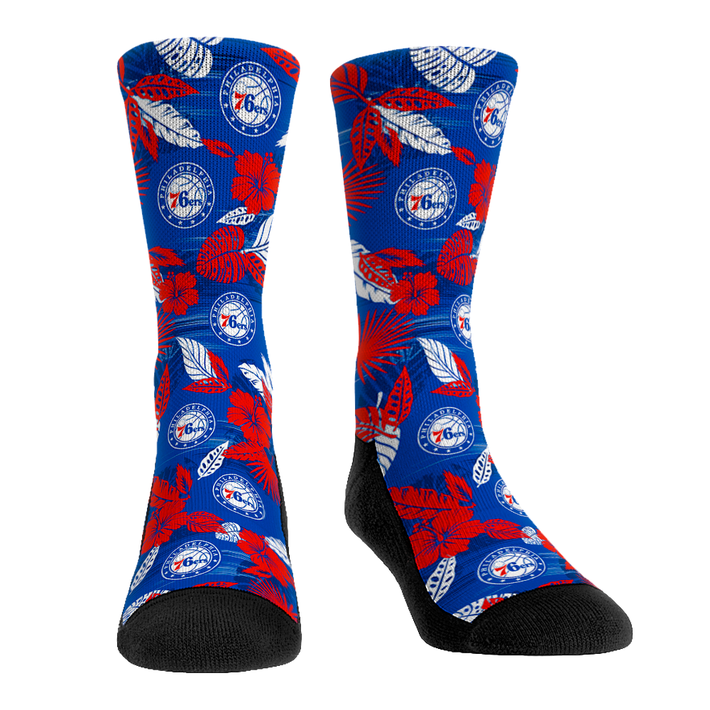 Philadelphia 76ers Socks - Floral Socks - NBA Socks - Rock 'Em Socks