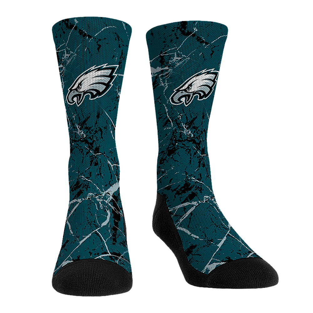 Philadelphia Eagles Socks - Cracked Marble - NFL Socks - Rock 'Em Socks