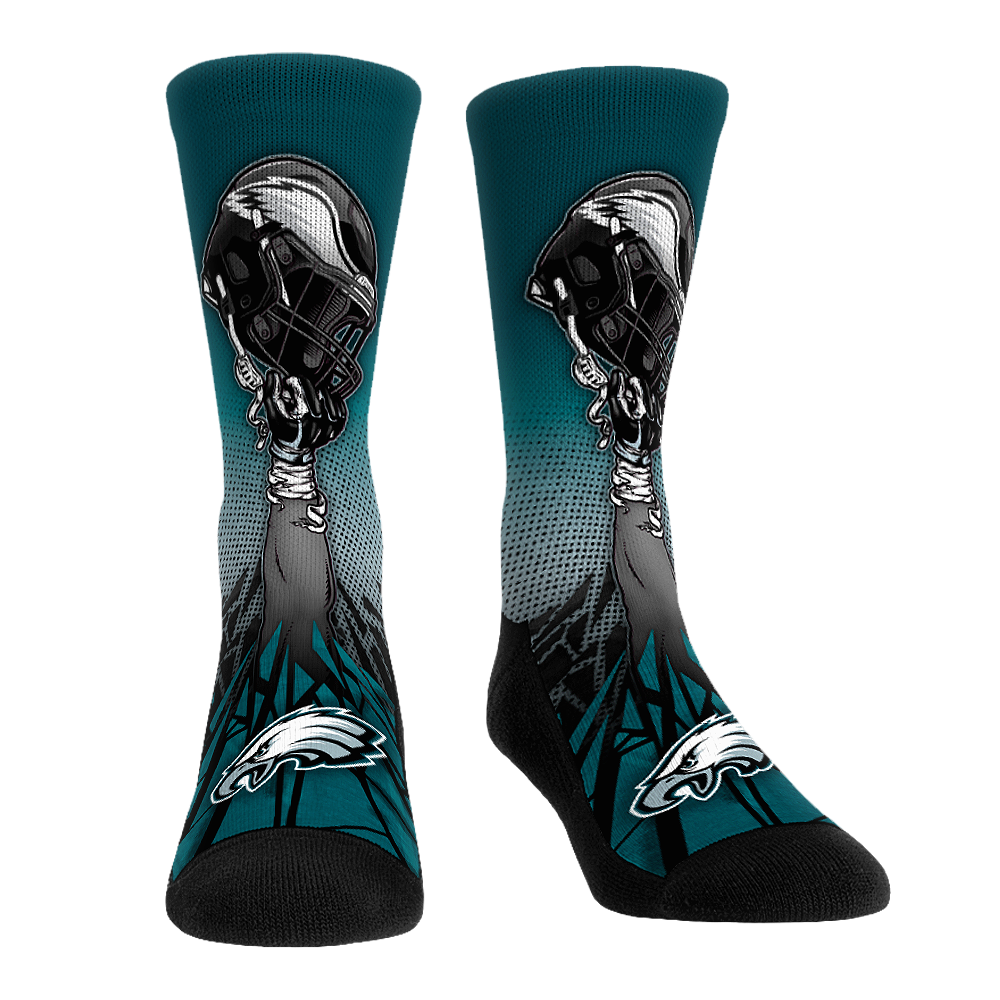 Philadelphia Eagles Socks - Alternate Helmet Smash - NFL Socks - Rock ...