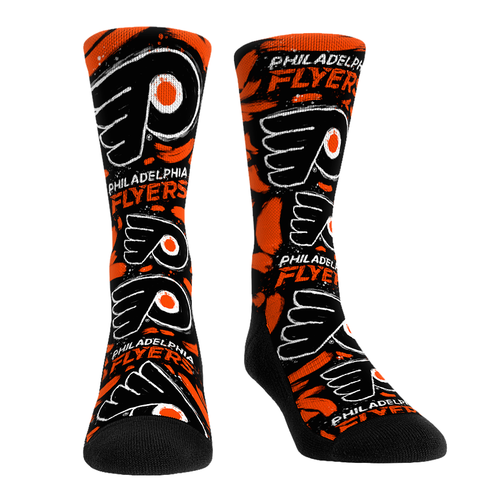 Philadelphia Flyers Socks - Logo Paint - NHL Socks - Rock 'Em Socks