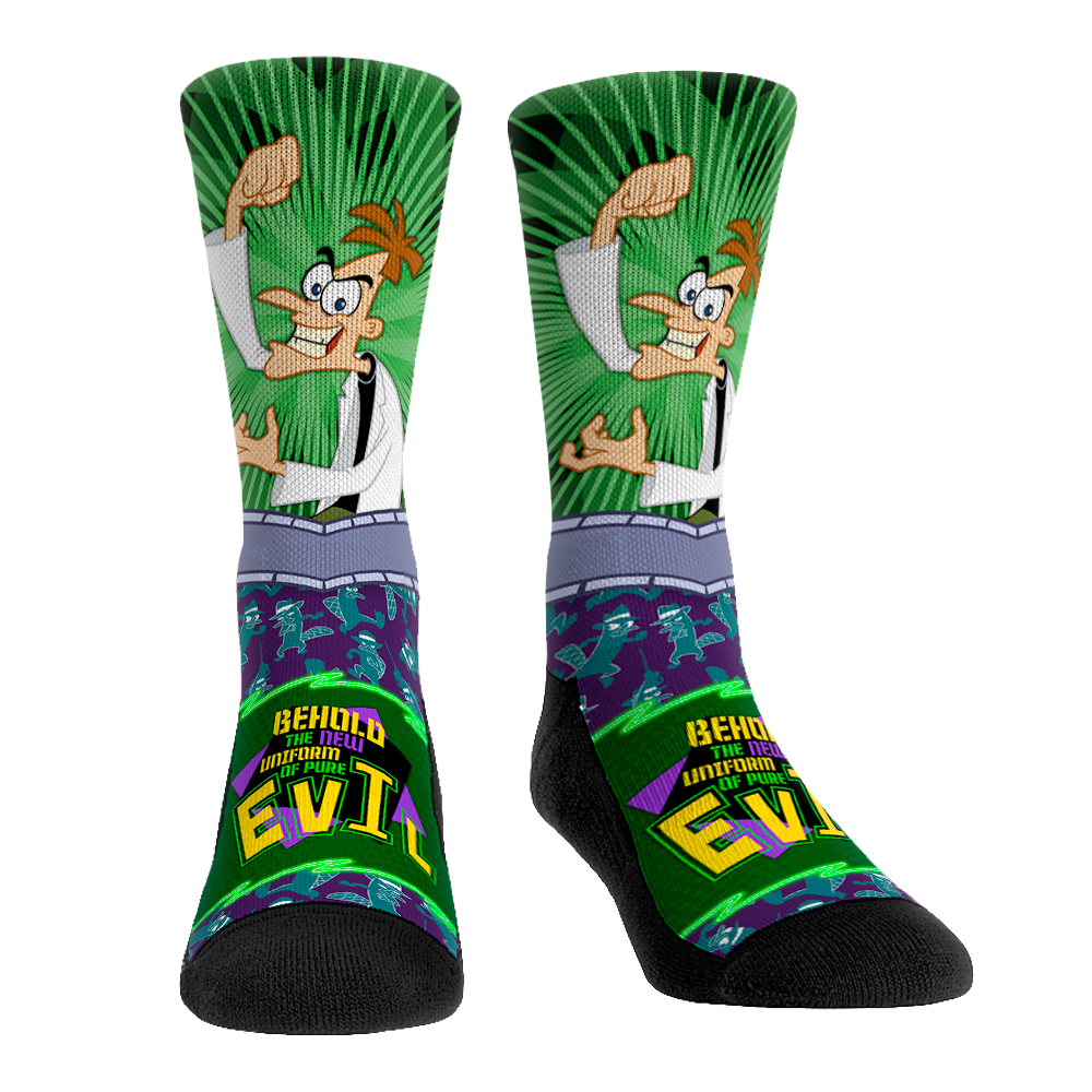 Phineas and Ferb Socks - Dr. Doofenshmirtz Showtime - Rock 'Em Socks ...