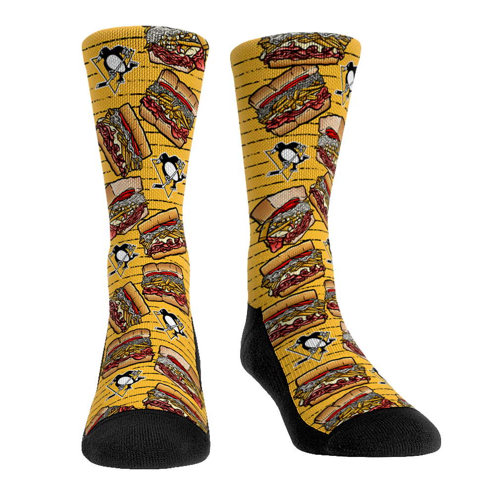 Pittsburgh Penguins Socks - Stacked Sandwich Socks - NHL Socks - Rock ...