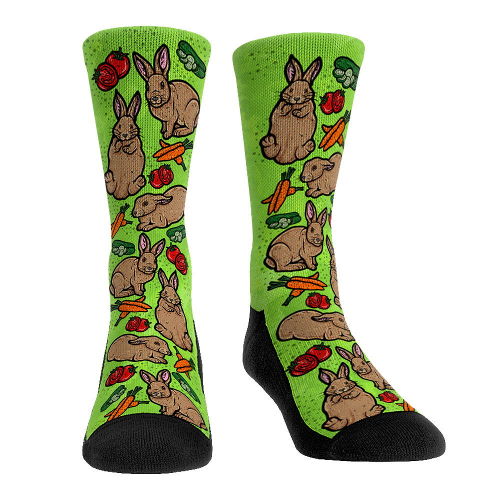 Rabbits Socks - Rabbits All-Over - Animals Collection - Rock 'Em Socks
