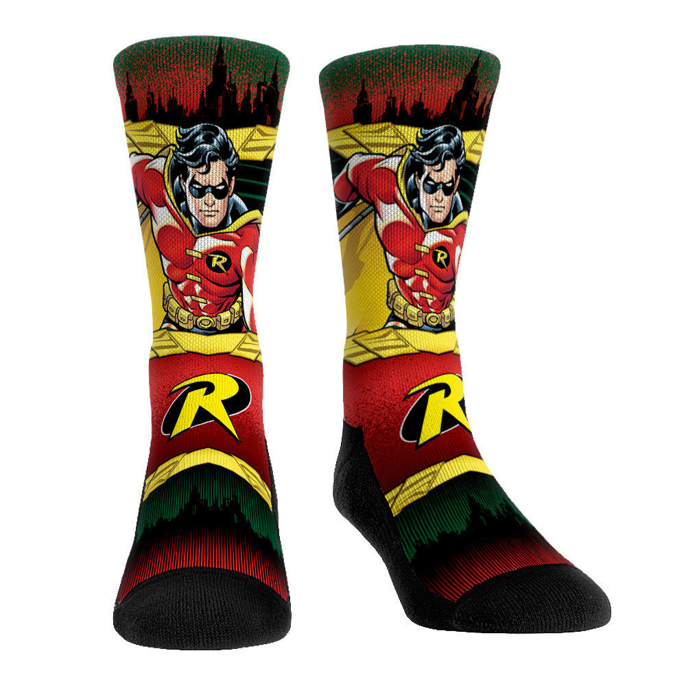 Robin Socks - Hero Pose - Rock 'Em Socks - DC Comics Socks