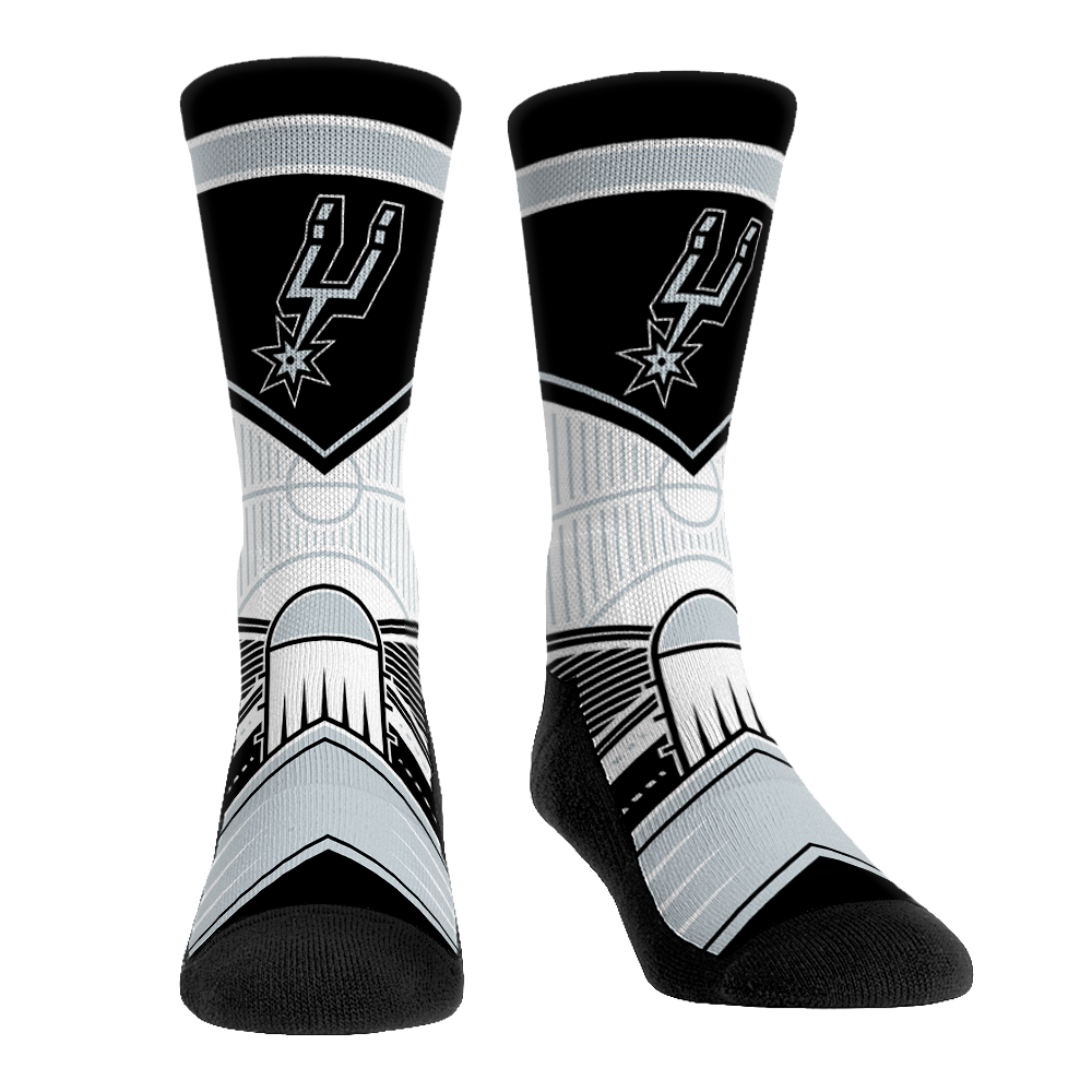 San Antonio Spurs Socks - Full Court Press Socks - NBA Socks - Rock 'Em ...