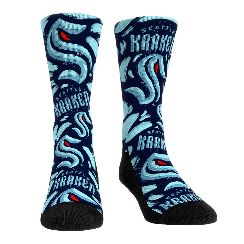 Seattle Kraken Socks - Logo Paint - NHL Socks - Rock 'Em Socks