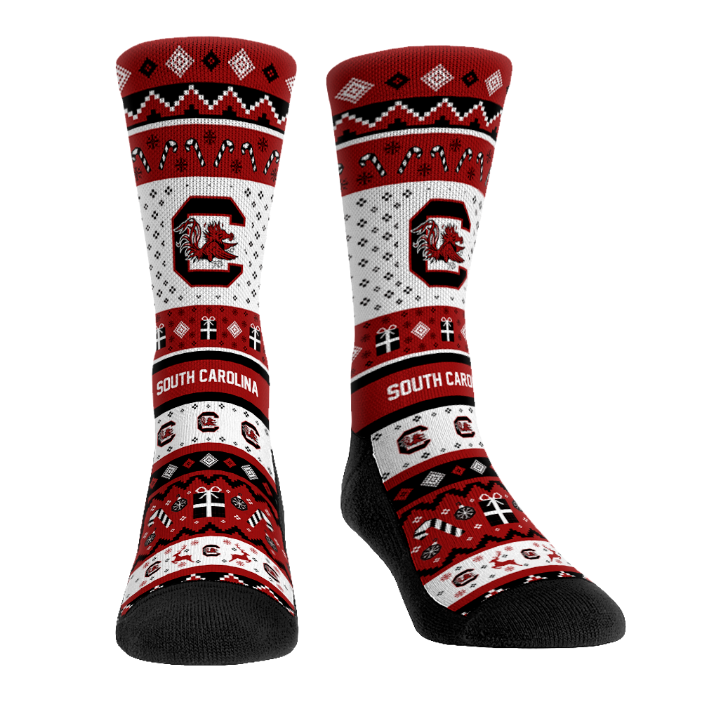 South Carolina Gamecocks Socks - Tacky Sweater Socks - Rock 'Em Socks