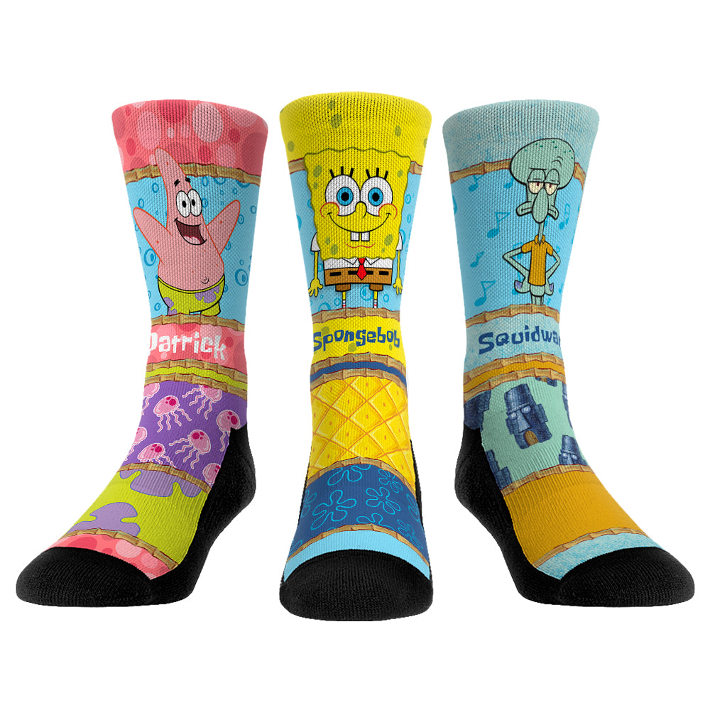 SpongeBob Socks - Showtime Bundle 3-Pack - Rock 'Em Socks - SpongeBob ...