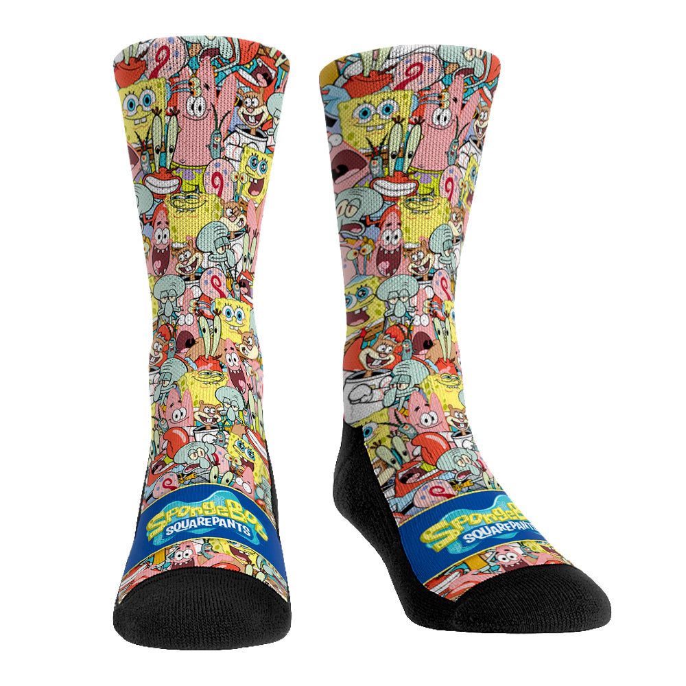 SpongeBob SquarePants Socks - Stacked Characters - Rock 'Em Socks ...