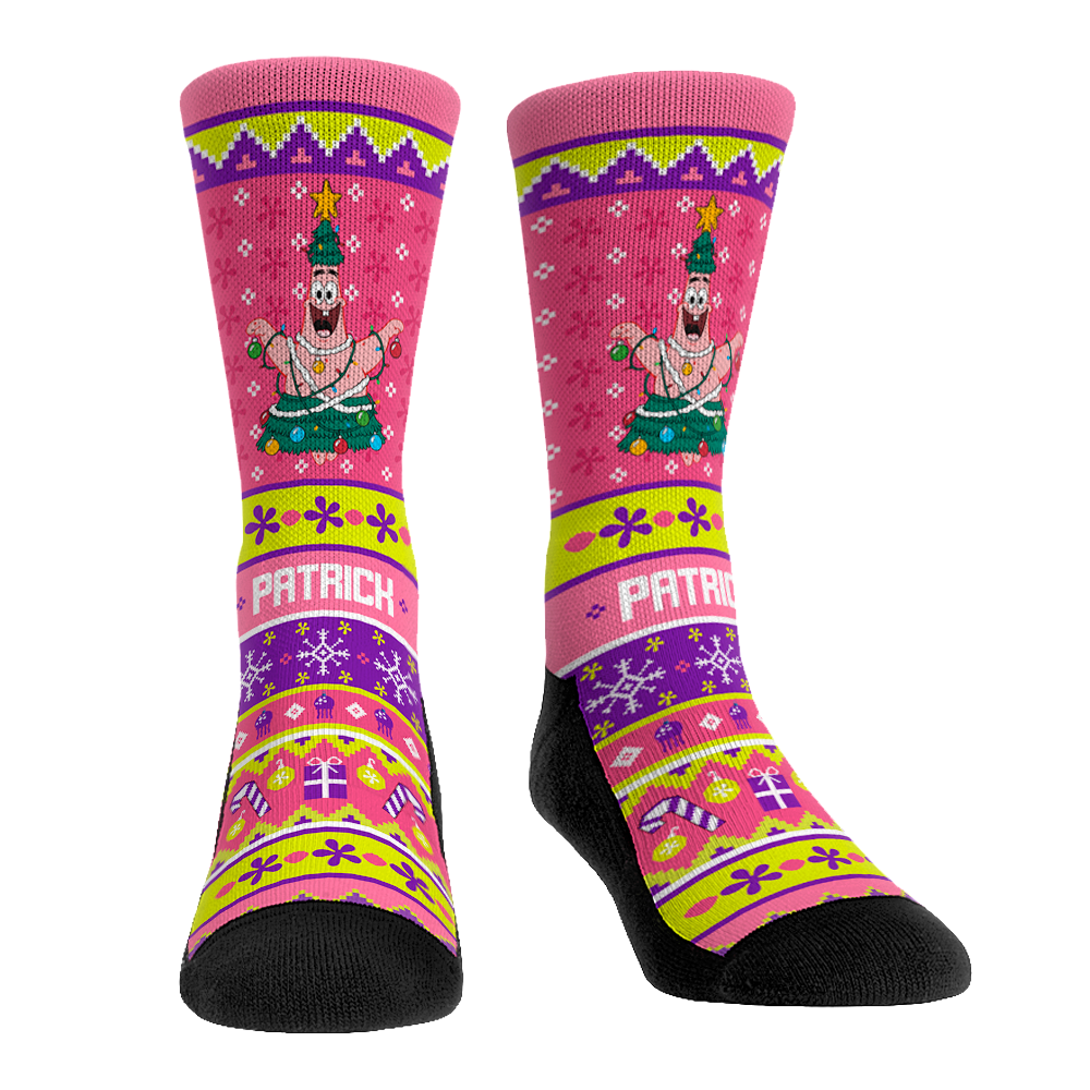 Patrick Star Socks - Tacky Sweater Socks - Rock 'Em Socks - SpongeBob ...