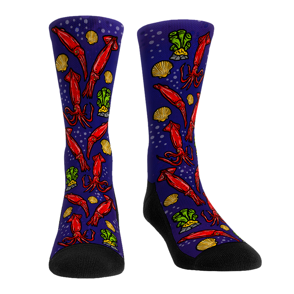 Squid Socks - All-Over - Animals Collection - Rock 'Em Socks