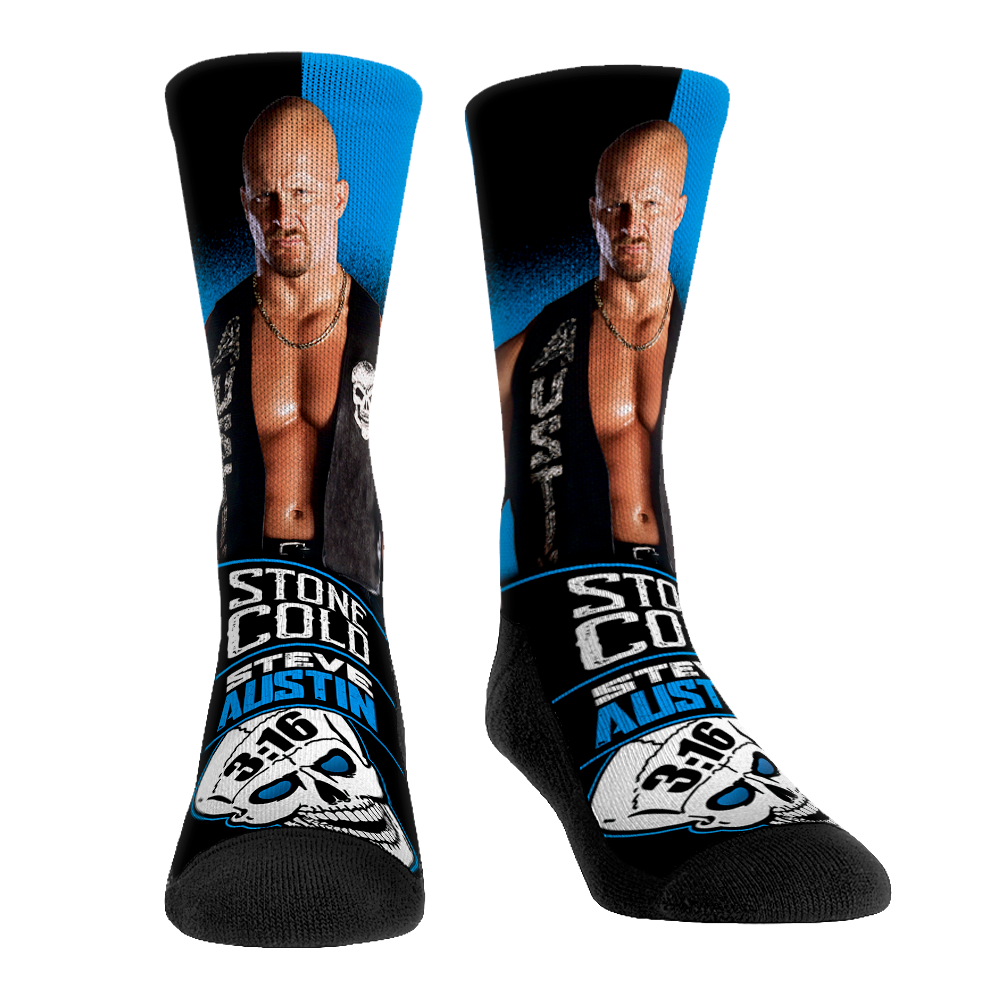 Stone Cold Steve Austin Socks - Stare Down - WWE Socks - Rock 'Em Socks