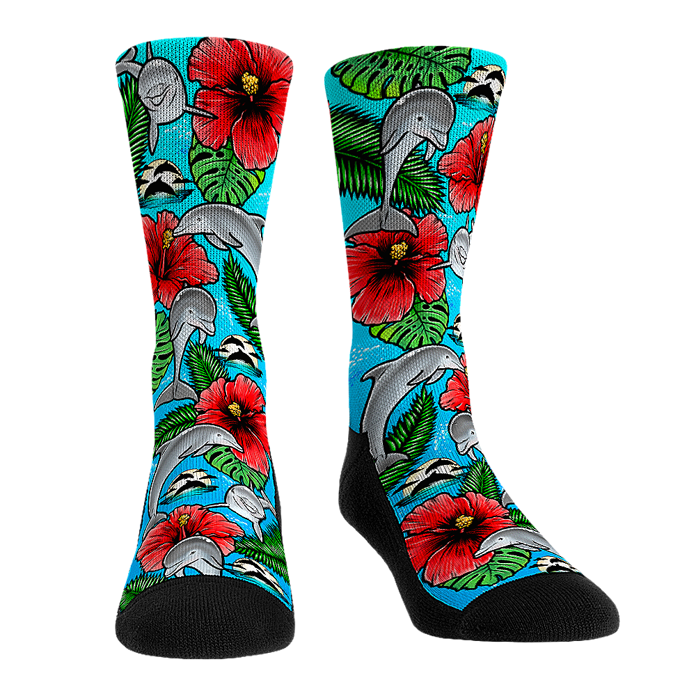 Dolphin Floral - Rock 'Em Socks - Summer Socks
