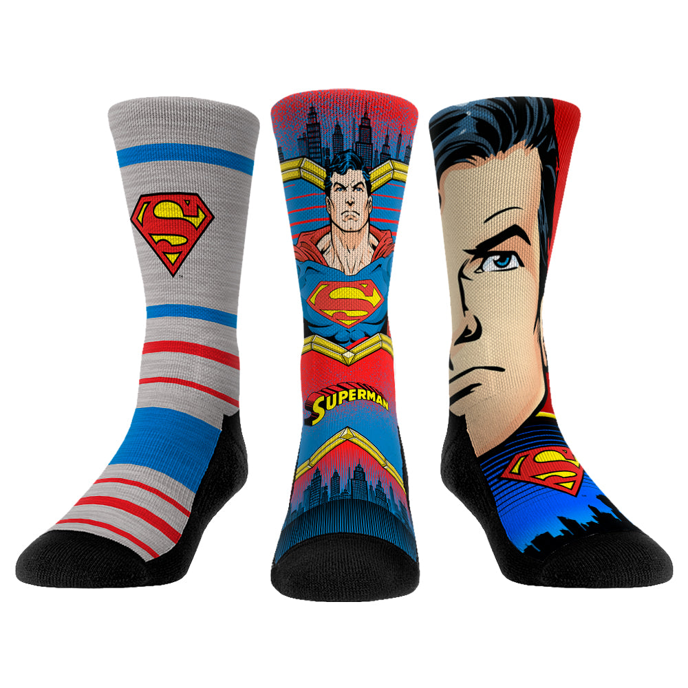 Superman Socks - 3-Pack - Rock 'Em Socks - DC Comics Socks