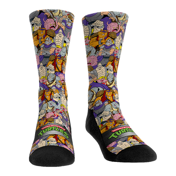 Teenage Mutant Ninja Turtles Socks - Villain Stacked Characters - Rock ...