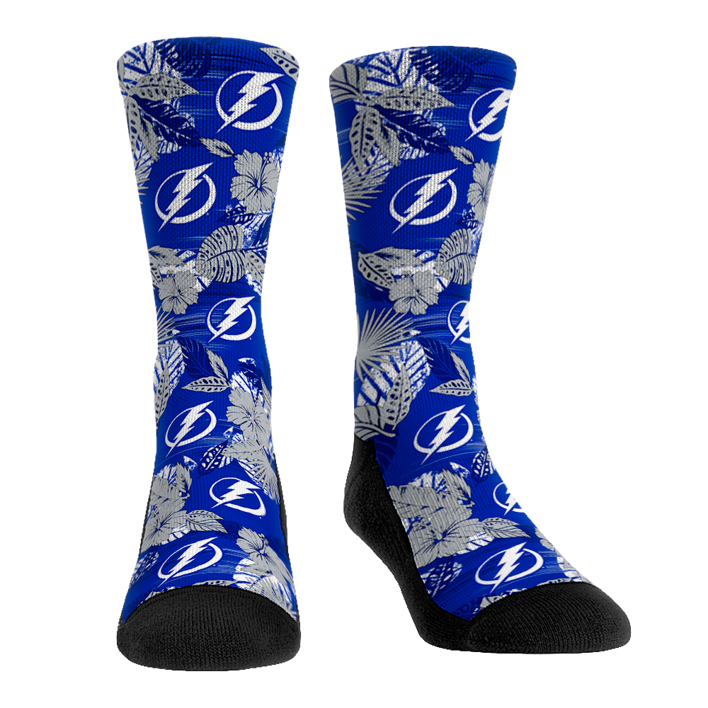 Tampa Bay Lightning Socks - Floral - NHL Socks - Rock 'Em Socks
