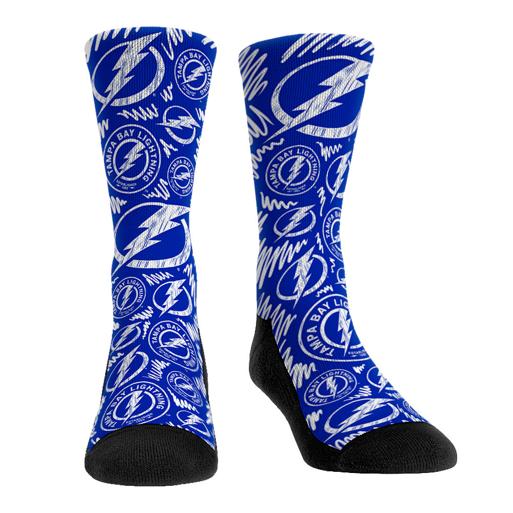 Tampa Bay Lightning - Logo Sketch - NHL Socks - Rock 'Em Socks